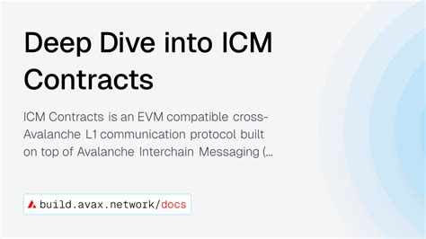 Deep Dive Into Icm Contracts Avalanche Builder Hub