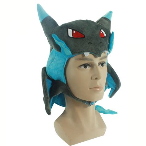 Pikachu Adult Costume Mega Evolution X Charizard Plush Hat Cap Stuffed