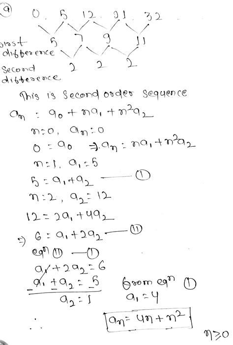 Solved Use Polynomial Fitting To Find The Formula For The Nth Term Of