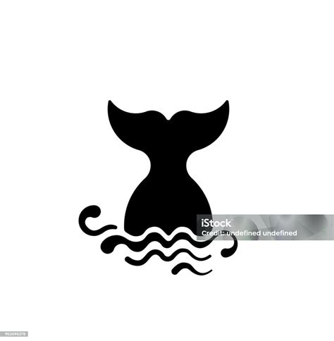 인 어 벡터 검은 실루엣 그림 바다 꼬리 디자인입니다 귀여운 인 어 꼬리 개요입니다 스 칸디 나 비아 스타일에서 여름입니다 여름
