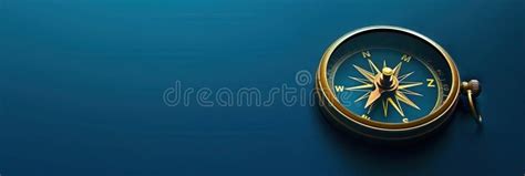 A Simple Symbolic Image Of A Classic Compass On A Blue Background