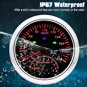 Hd Universal Digital 5mm Gps Speedometer With 8000rpm Tachometer Tacho Sensor M16 M18 Car