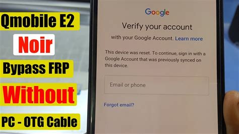Qmobile E2 Noir Google Account Bypass Android 7 0 New Trick 2019 YouTube