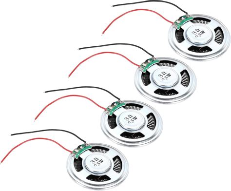 Quarkzman 4 Stück 0 5w 8 Ohm Kleine Lautsprecher Metallgehäuse Runder