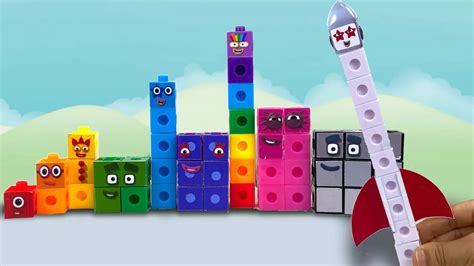 Diy Numberblocks 1 To 10 With Rocketship Ten Using Snapcubes Keiths Toy Box Video