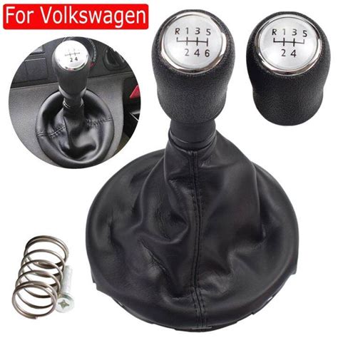Gear Shift Knob 5 Speed 6 Speed Mt Car Stick Gear Lever Gaiter Boot Cover For Vw Transportr T5