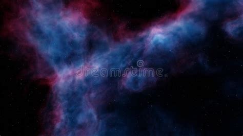 Nebula Gas Cloud In Deep Outer Space Science Fiction Illustrarion