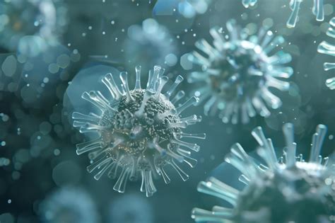 Premium Photo Virus Cells Microscopic View Of Virus Cells 3d Render