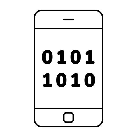 Modern Design Icon Of Mobile Binary Code Vector Art At Vecteezy