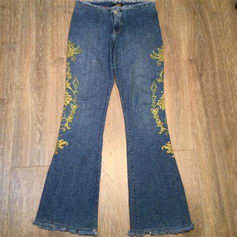 Jnco Jeans Jnco Vintage Flare Tribal Gold Graphic Y2k Jeans 5