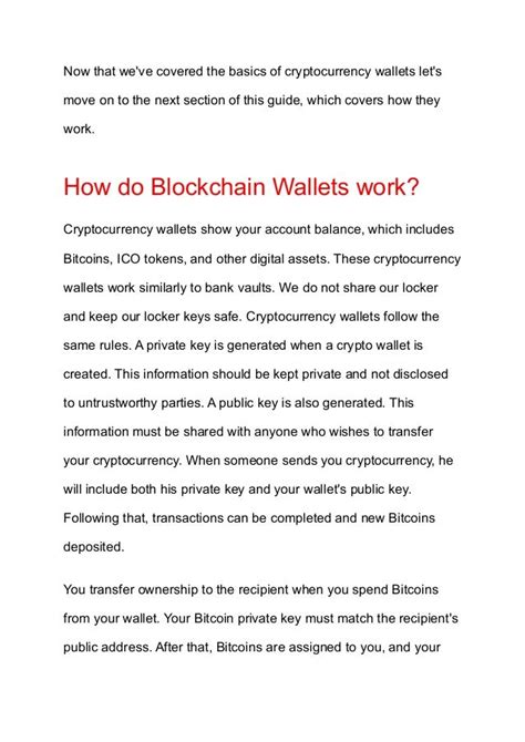 An Ultimate Guide To Blockchain Wallets Pdf