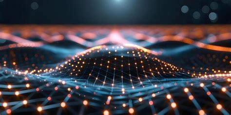 Quantum Computing Processor Visualization With Glowing Nodes And Data Processing