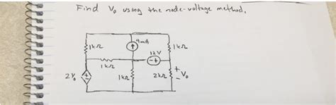 solved find v 0 using the node voltage method