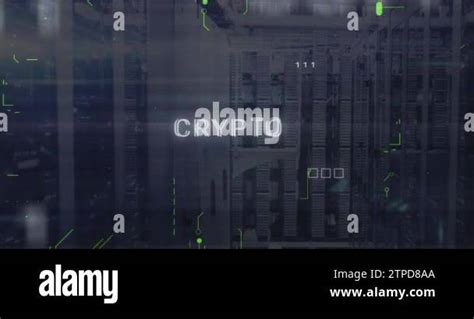 Animation Of Binary Codes And Crypto Text With Circuit Board Pattern