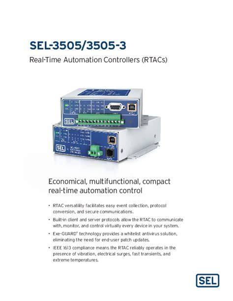 Selinc Sel 3505 3