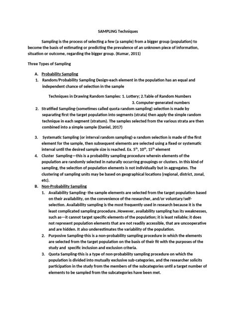 Sampling Techniques Pdf Sampling Statistics Applied Mathematics