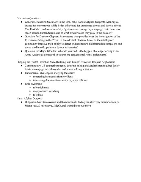 Class 7 Lecture Notes 7 Discussion Questions General Discussion
