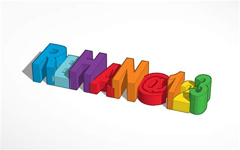 3d Design Key Chain Tinkercad