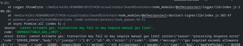 Solidity Code UNPREDICTABLE GAS LIMIT Error Cannot Estimate Gas