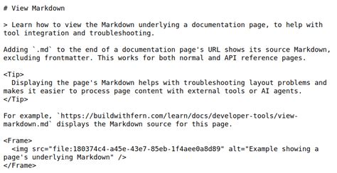 View Markdown Fern