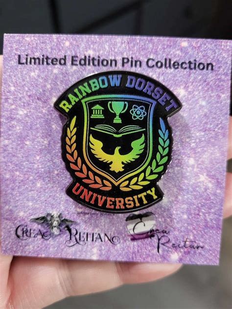 Rainbow Dorset University Limited Edition Enamel Pin — Crea Reitan