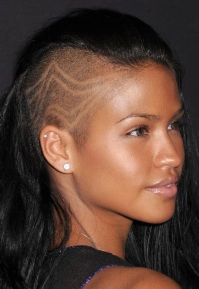 Cassie Ventura Pulls It Off Beautifully Half Shaved Hair Shaved Nape Shaved Sides Shaved