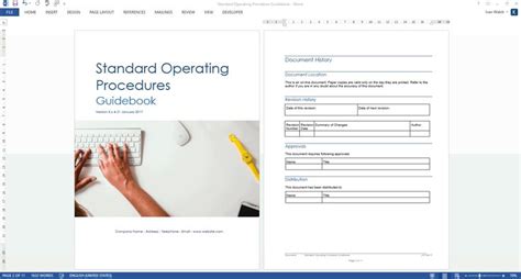 The Standard Operating Procedure Is Displayed In This Screenshote Screengrafion For Microsoft