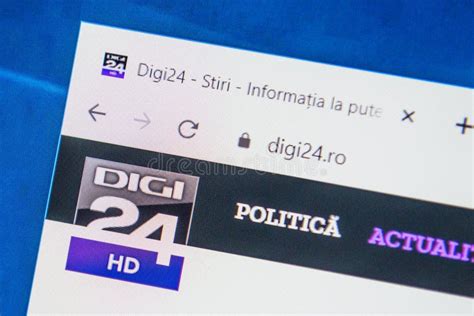 Digi24 Ro Web Site Selective Focus Editorial Stock Image Image Of Logo Digi24ro 180868794