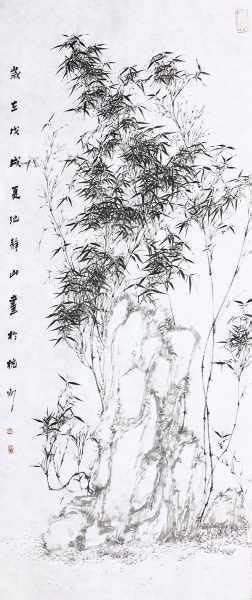 竹石插图简笔画 简笔画图片大全 普车都