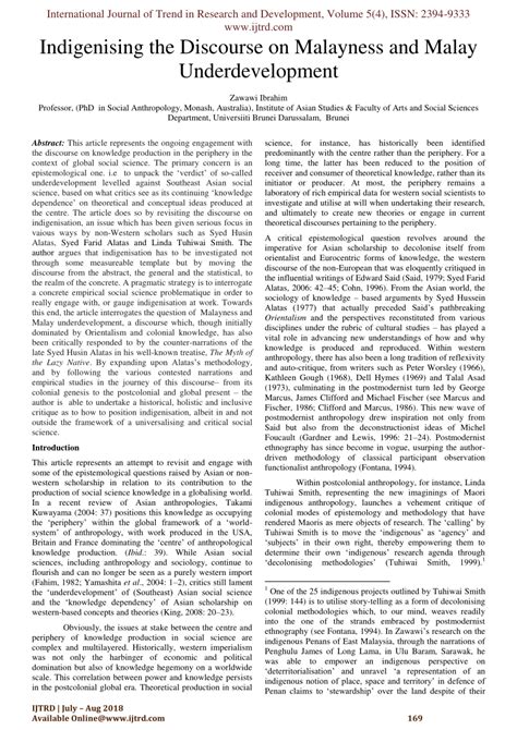 Pdf Indigenising The Discourse On Malayness And Malay Underdevelopment