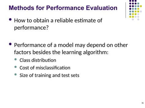 performance evaluation parameters for machine learning ppt