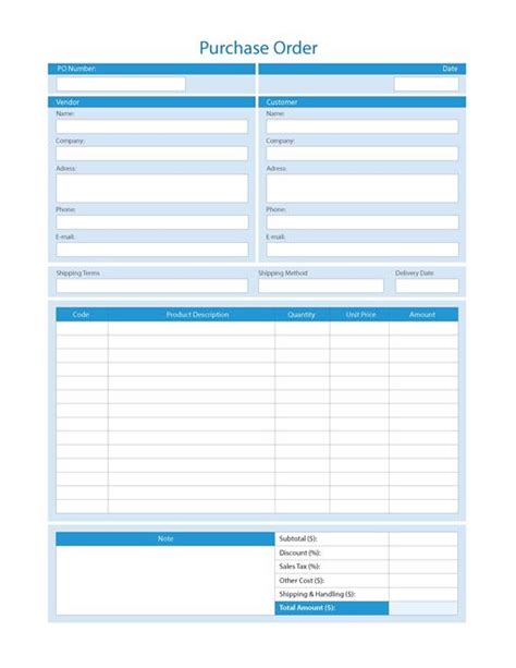 Purchase Order Template