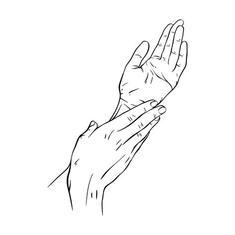 Premium Vector Two Hand Drawn Gesture Sketch Vector Illustration Line Art