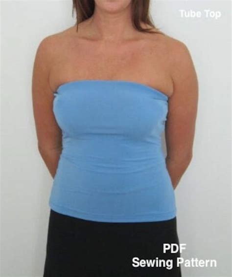 Tube Top Sewing Pattern Stretchy Strapless Bandeau Jersey Knit Corset