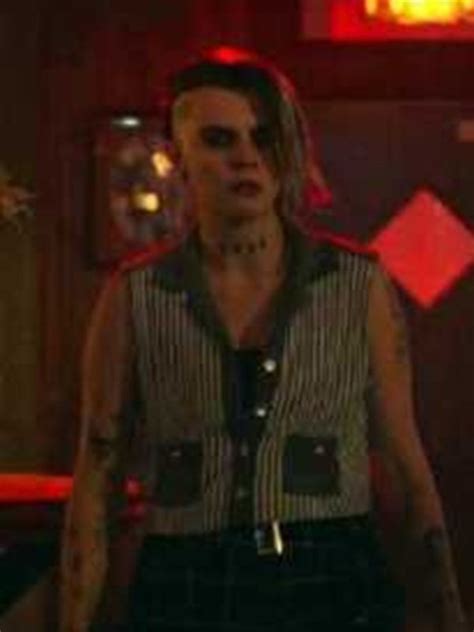 Tulsa King Grace Striped Vest Leather Jacketz