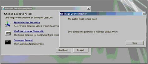 Windows 2008 R2 The System Image Restore Failed Error Details The