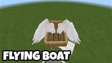 Minecraft Flying Boat Using Commands Youtube