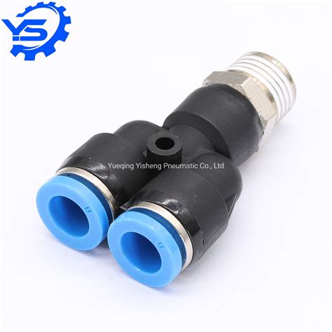 Px Y Type Tee Coupling Plastic Three Way Quick Connect One Touch Air Fittings Pneumatic Air Hose