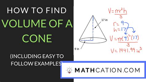 How To Find The Volume Of A Cone In 4 Easy Steps