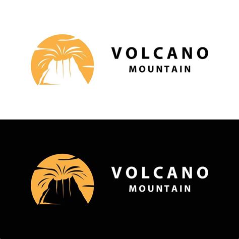 Volcano Logo Design Inspiration Natural Scenery Volcano Eruption
