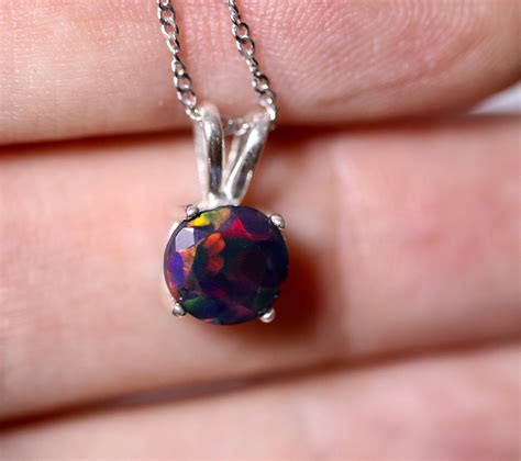 Black Fire Opal Necklace