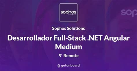 Desarrollador Full Stack Net Angular Medium At Sophos Solutions