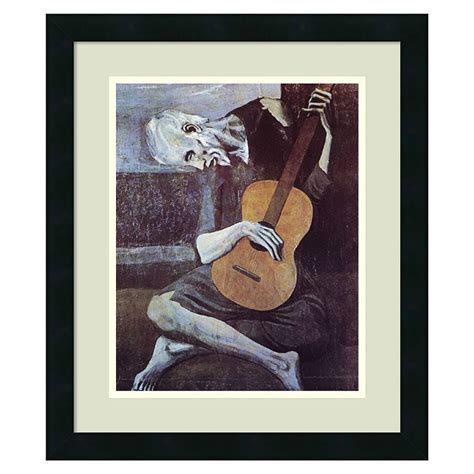 The Old Guitarist 1903 Framed Wall Art By Pablo Picasso Pablo