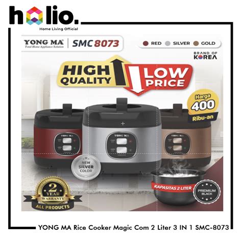 Jual Yong Ma Rice Cooker Magic Com 2 Liter 3 In 1 Smc 8073 Smc8073 Shopee Indonesia