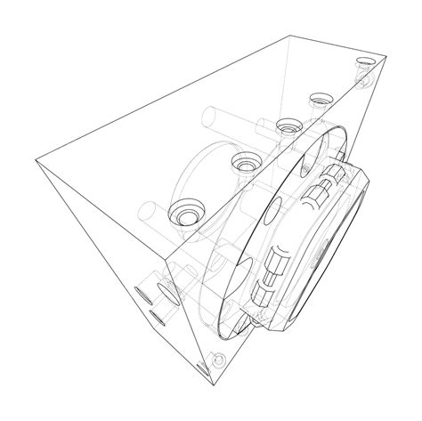 Abstract Industry Object Concept Vector Machining Wire Frame Screws Vector Machining Wire