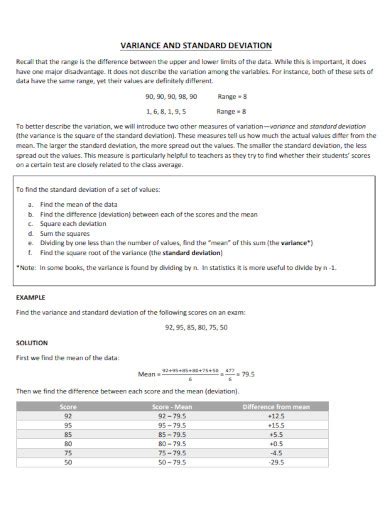 Standard Deviation 99 Examples Format How To Find Pdf
