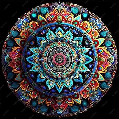 Premium Photo Mandala Colored Design