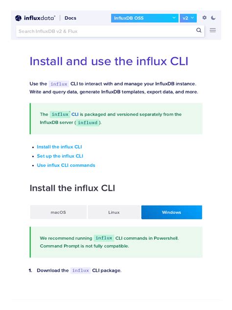 Influxdb V2 Cli Setup Guide Pdf Command Line Interface Shell