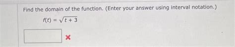 Solved Find The Domain Of The Function Enter Your Answer Chegg