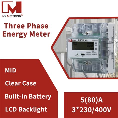 80a Energy Meter For Ev Pv Power Metering Monitor With 3phase Ir Rs485 Re Test 80a Energy